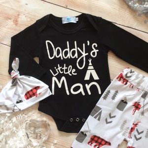 Matching Sets | Boutique Baby Boy Daddys Little Man 3pc Outfit | Poshmark